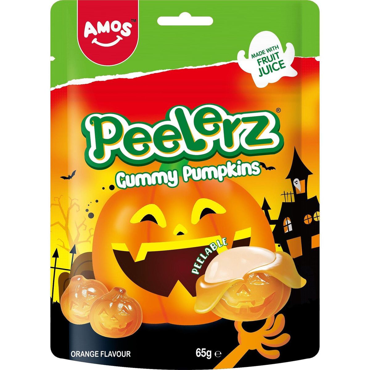 Guminukai AMOS PEELERZ PUMPKIN, 65g | Candy POP