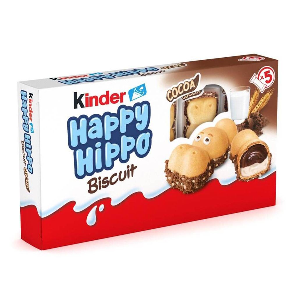 Vafliukai KINDER HAPPY HIPPO (COCOA), 103g | Candy POP