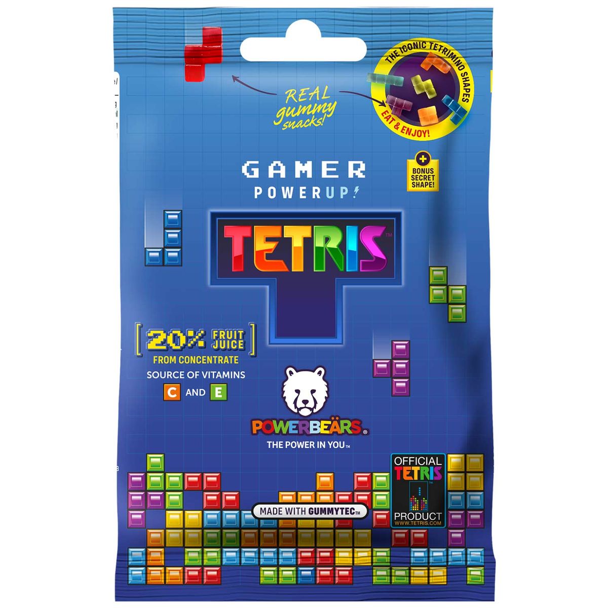 Kummikommid TETRIS, 50g | Candy POP