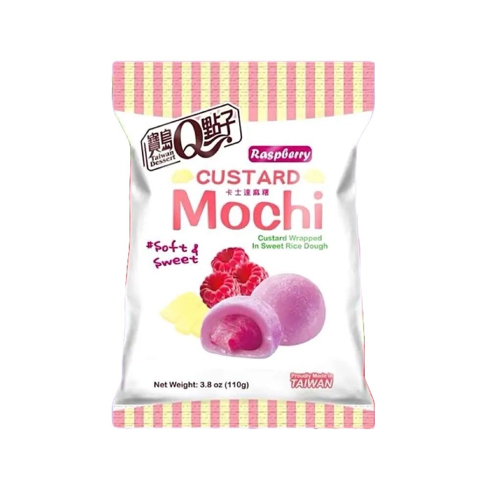 Mochi Q-BRAND CUSTARD (RASPBERRY), 110g | Candy POP