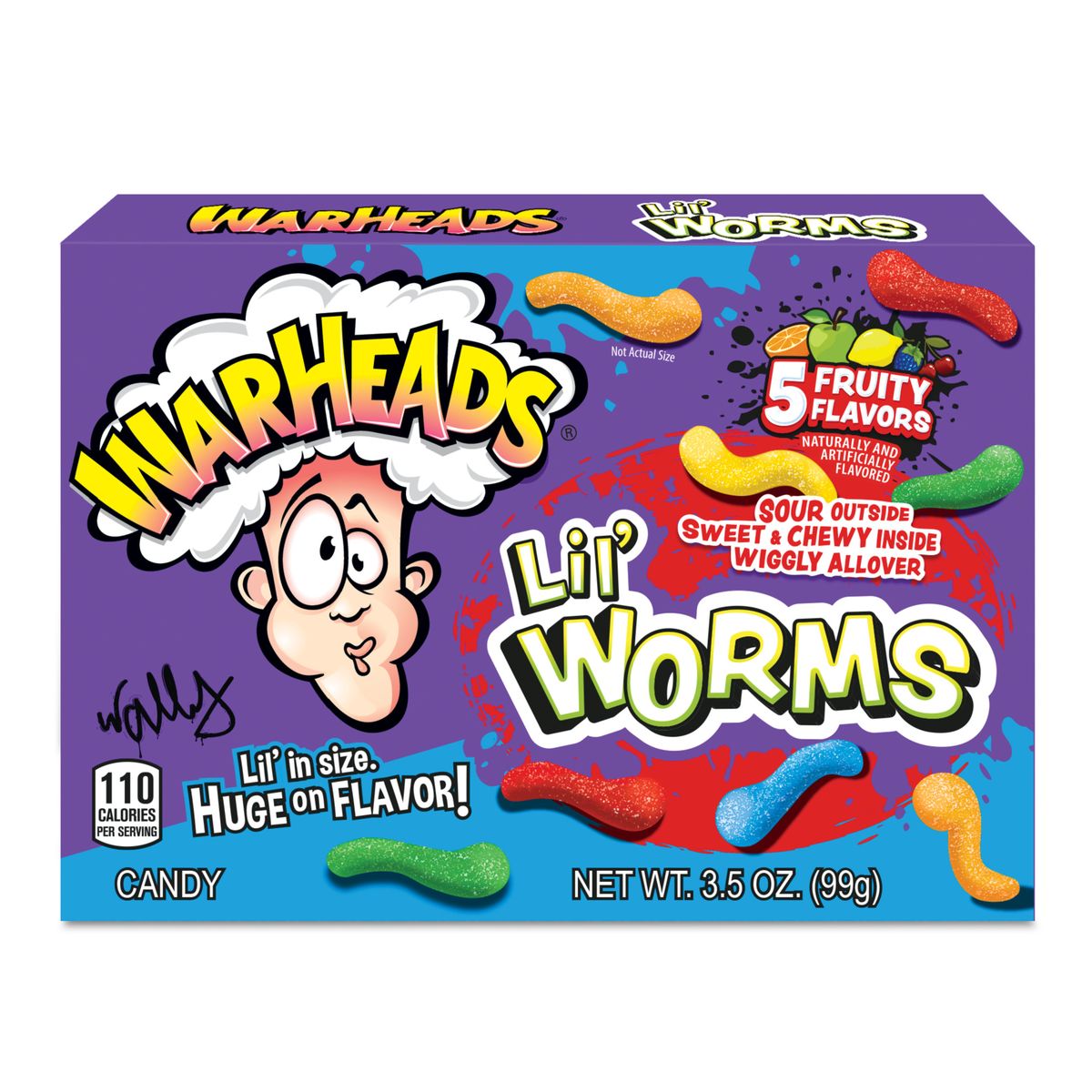 Konfektes WARHEADS (LIL WORMS), 99g | Candy POP