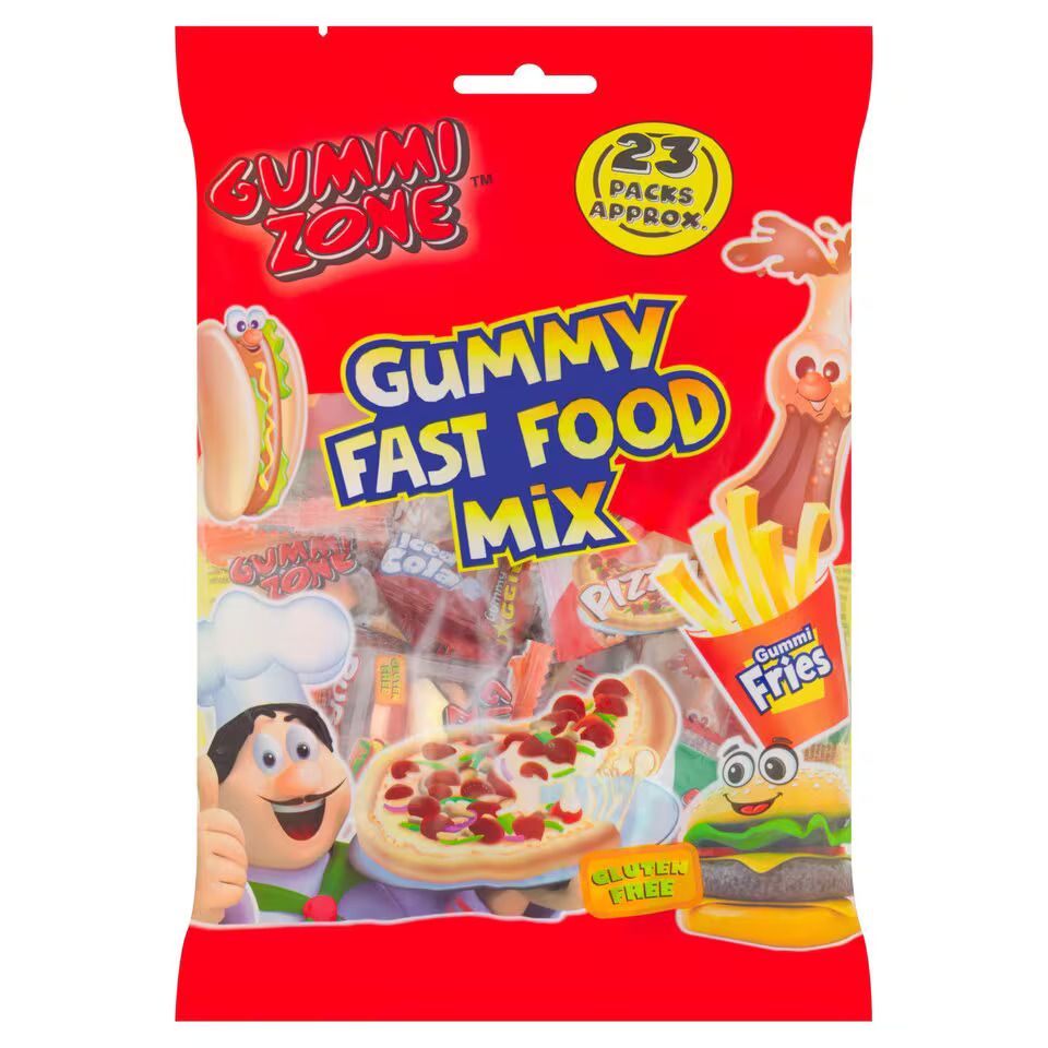 Kummikommid GUMMI ZONE FAST FOOD MIX, 172g | Candy POP
