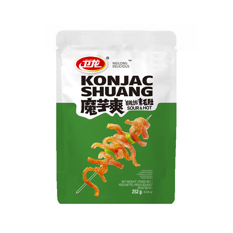 Uzkoda KONJAC SHUANG (SOUR AND HOT), 252g | Candy POP