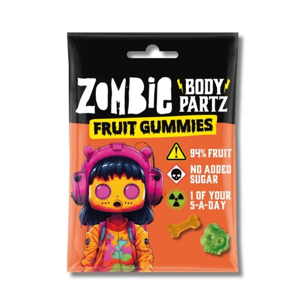 Kummikommid ZOMBIE BODY PARTS (FRUIT), 35g | Candy POP