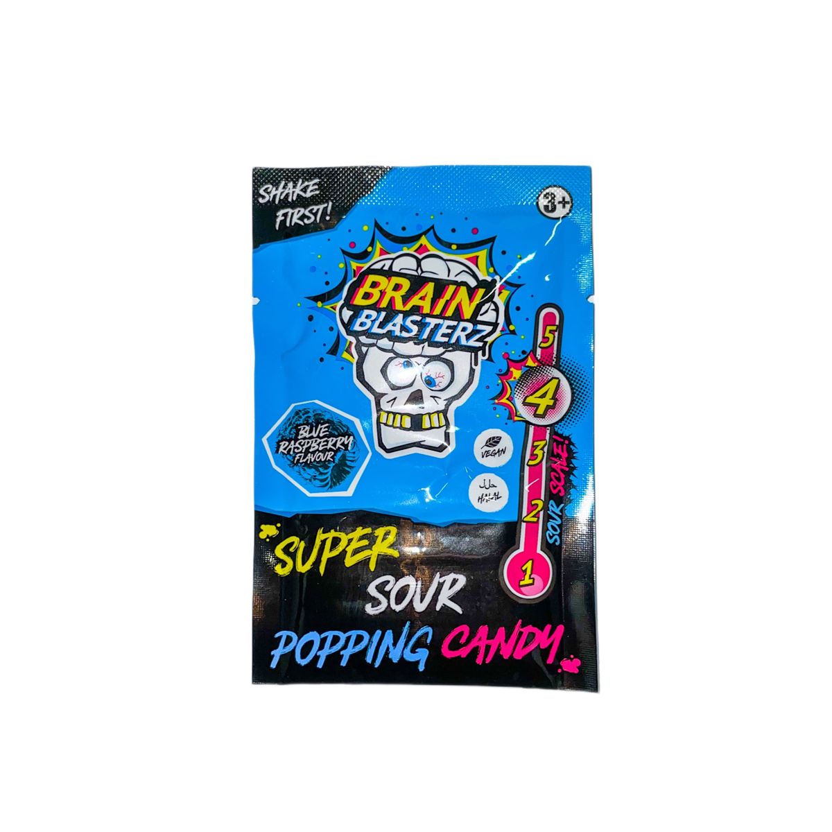 Konfekte BRAIN BLASTERZ POPPING CANDY (BLUE RASPBERRY AND APPLE), 10g ...