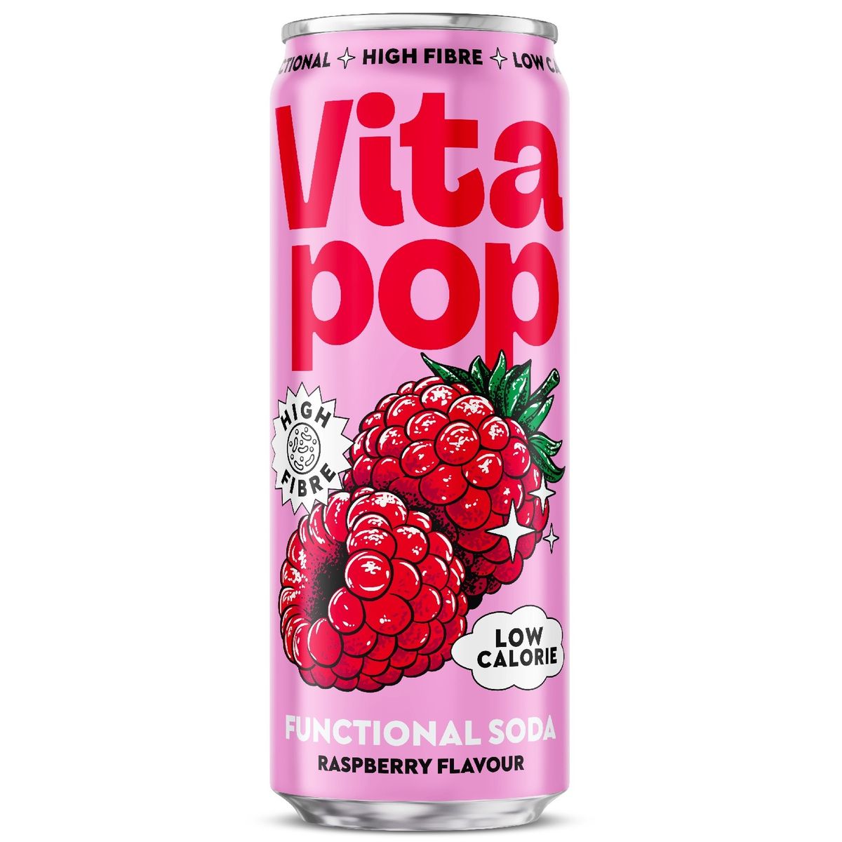 Napój funkcjonalny gazowany VITA POP (RASPBERRY), 330ml | Candy POP