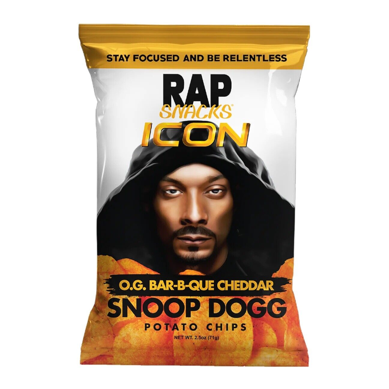 Bulvių traškučiai RAP SNACKS SNOOP DOGG O.G. BAR-B-QUE CHEDDAR, 71g ...