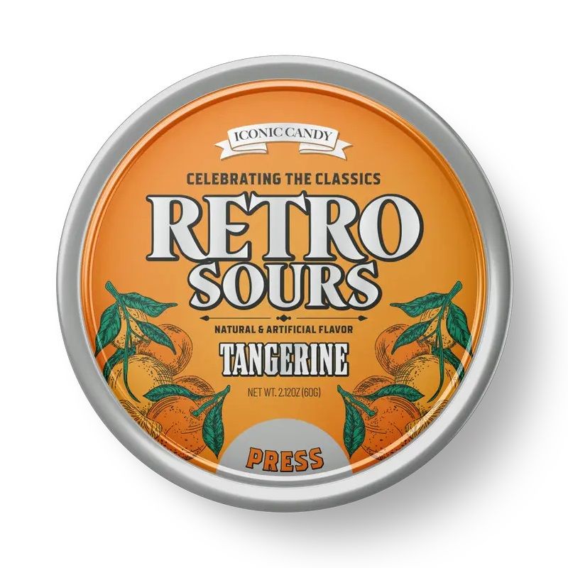 Pastilas RETRO SOURS (TANGERINE), 60g | Candy POP