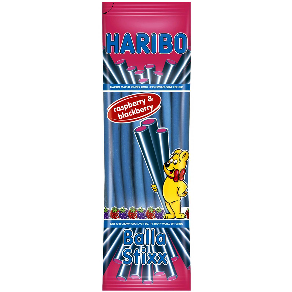 Kummikomm HARIBO BALLA STIXX (VAARIKA JA MURAKA MAITSE), 200g | Candy POP