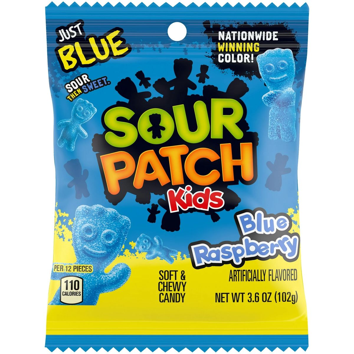 Kummikommid SOUR PATCH KIDS (BLUE RASPBERRY), 102g | Candy POP