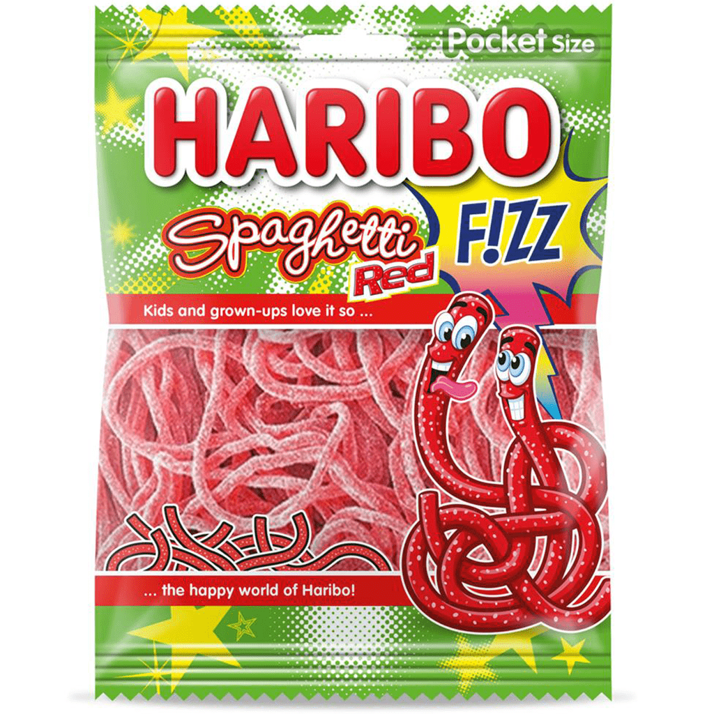 Guminukai HARIBO (SPAGHETTI RED FIZZ), 70g | Candy POP