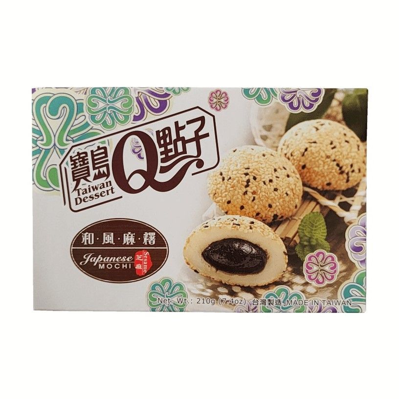 Mochi Q-BRAND HE FONG (SESAME), 210g | Candy POP