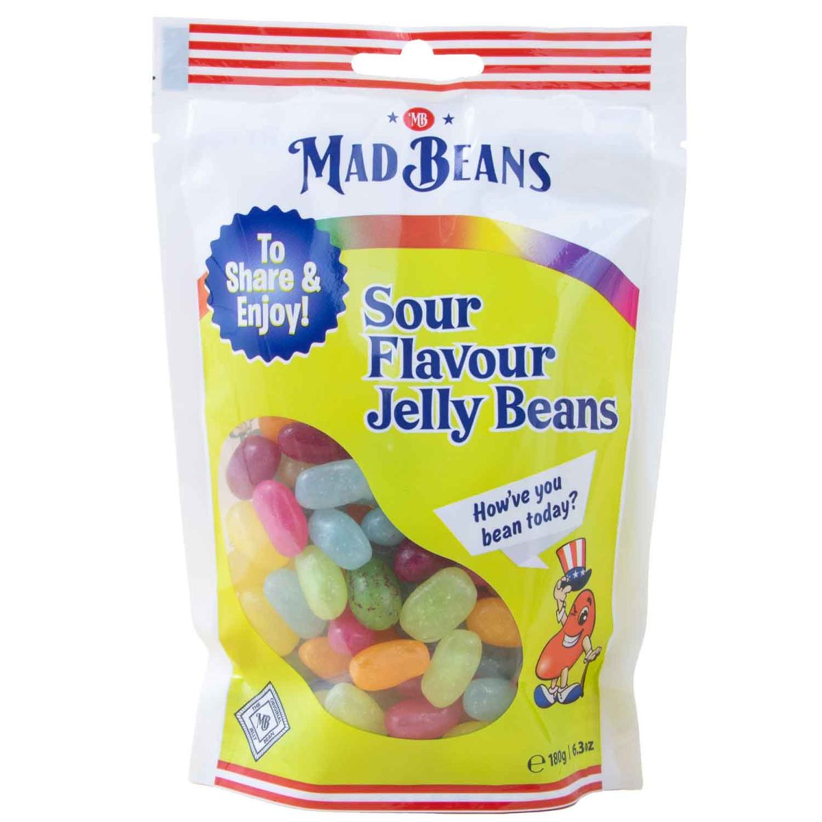 Fasolki żelki MAD BEANS (SOUR FLAVOUR), 180g | Candy POP