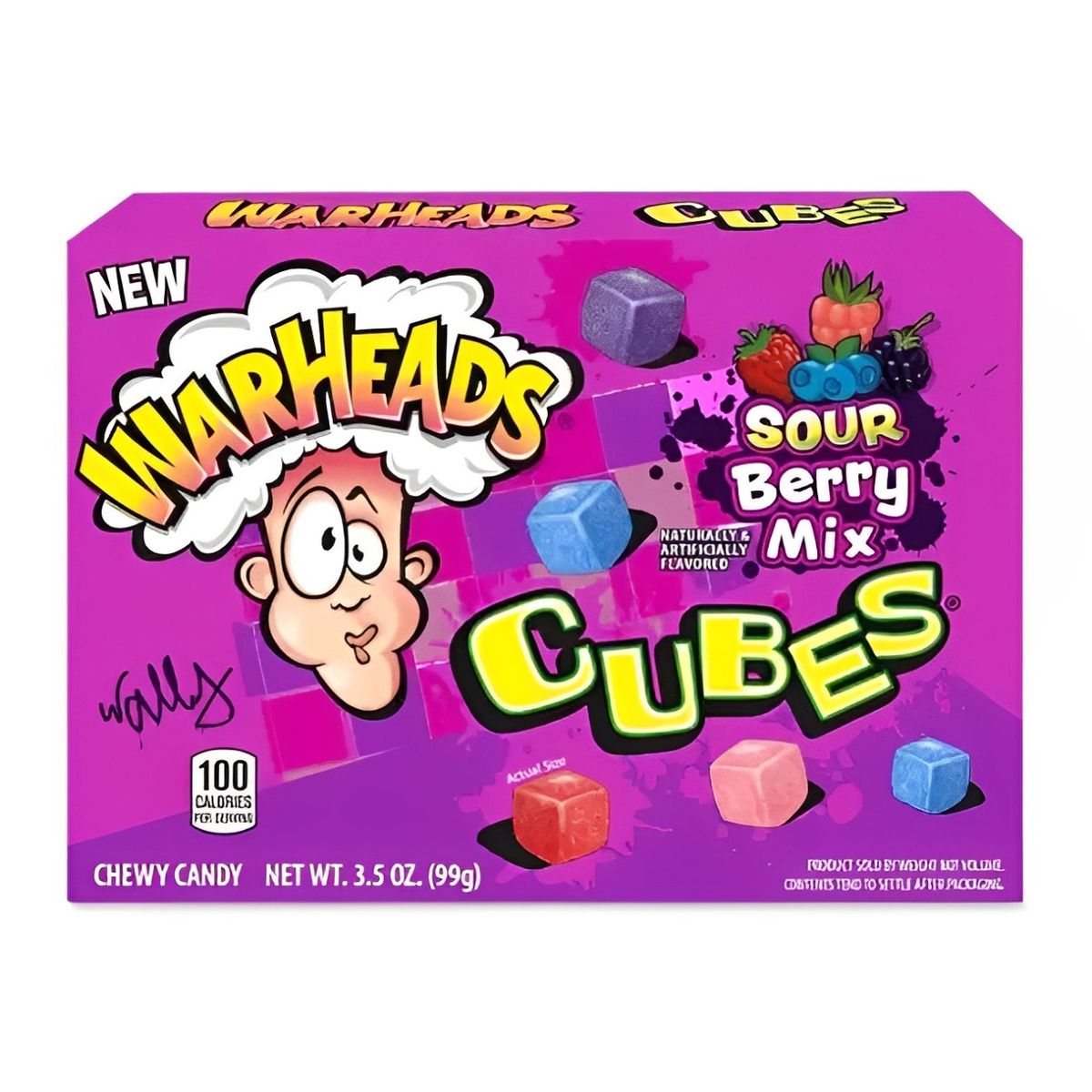 Kramtomi saldainiai WARHEADS CUBES (BERRY), 99g | Candy POP