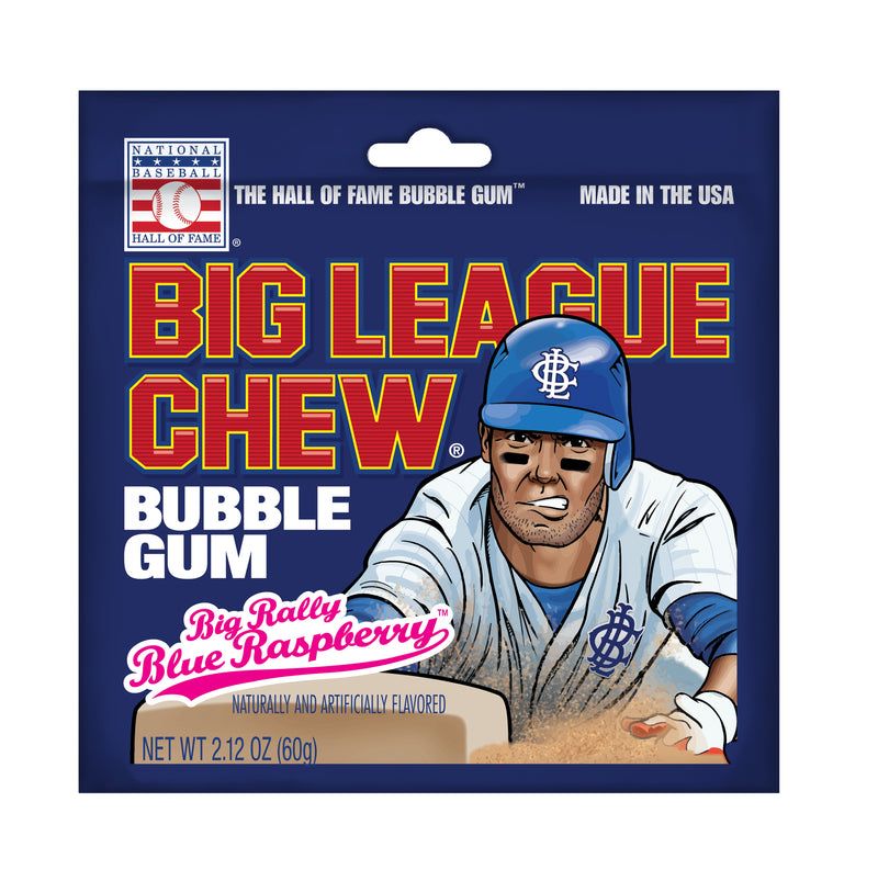 Kramtomoji guma BIG LEAGUE CHEW (BLUE RASPBERRY), 60g | Candy POP
