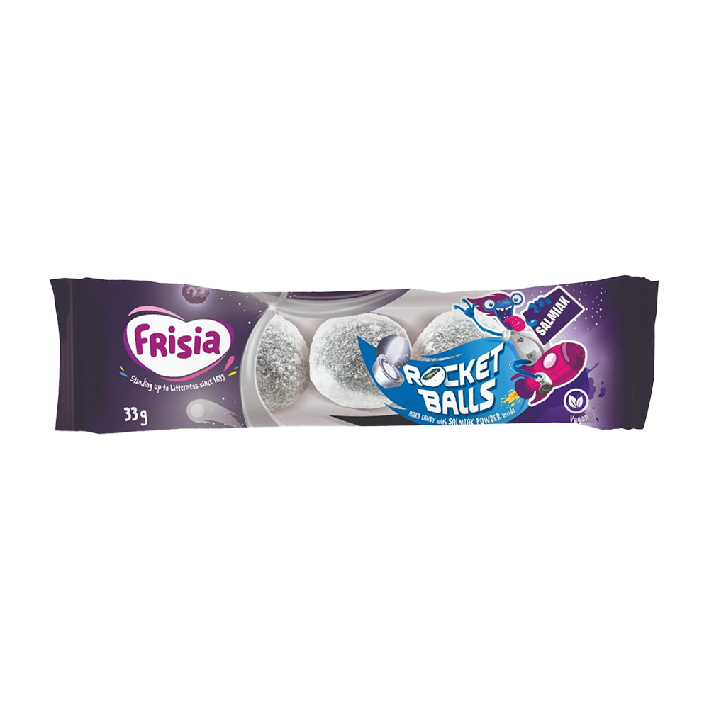 Saldainiai ROCKET BALLS (LIQUORICE), 33g | Candy POP