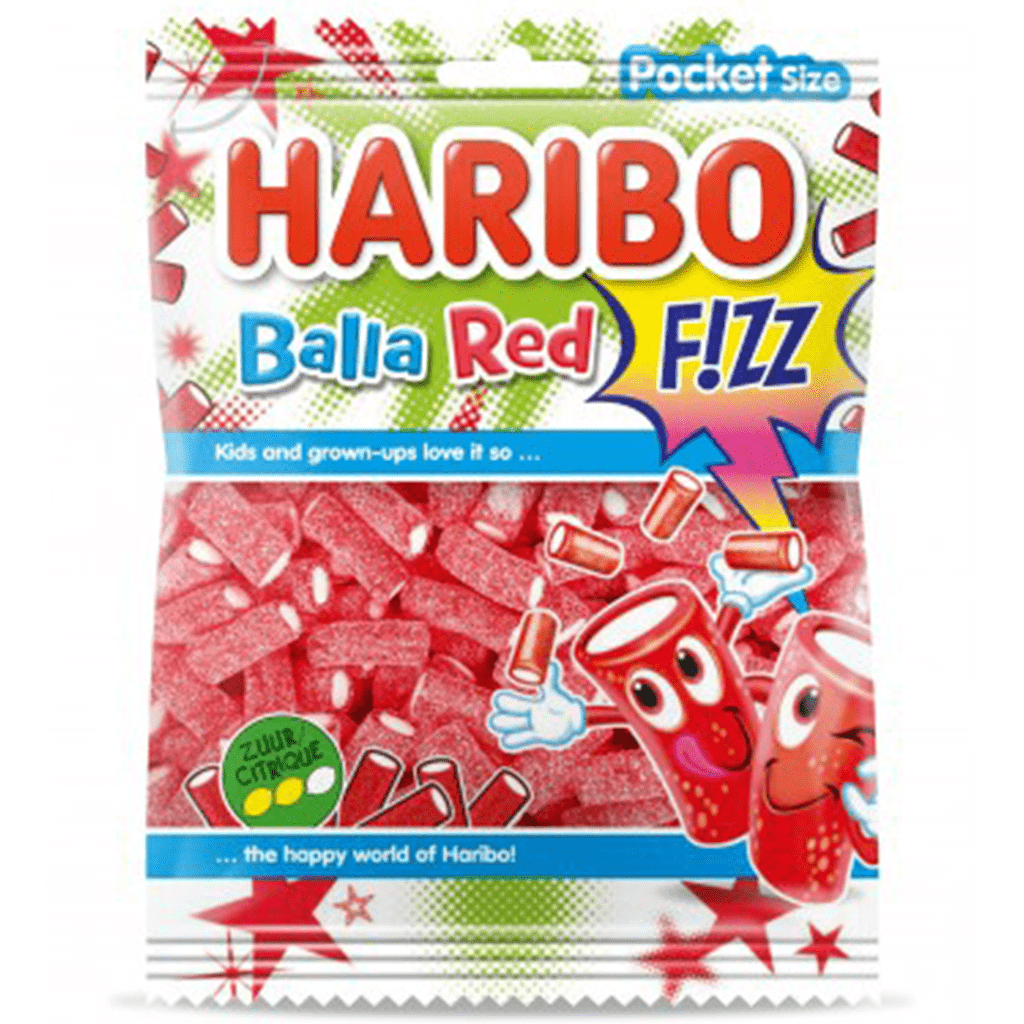 Guminukai HARIBO (BALLA RED FIZZ), 70g | Candy POP